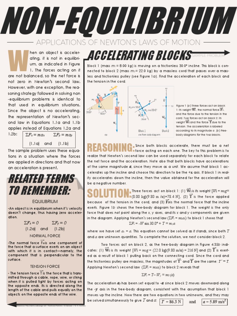Accelerating Blocks: Related Terms To Remember | PDF | Tension (Physics ...
