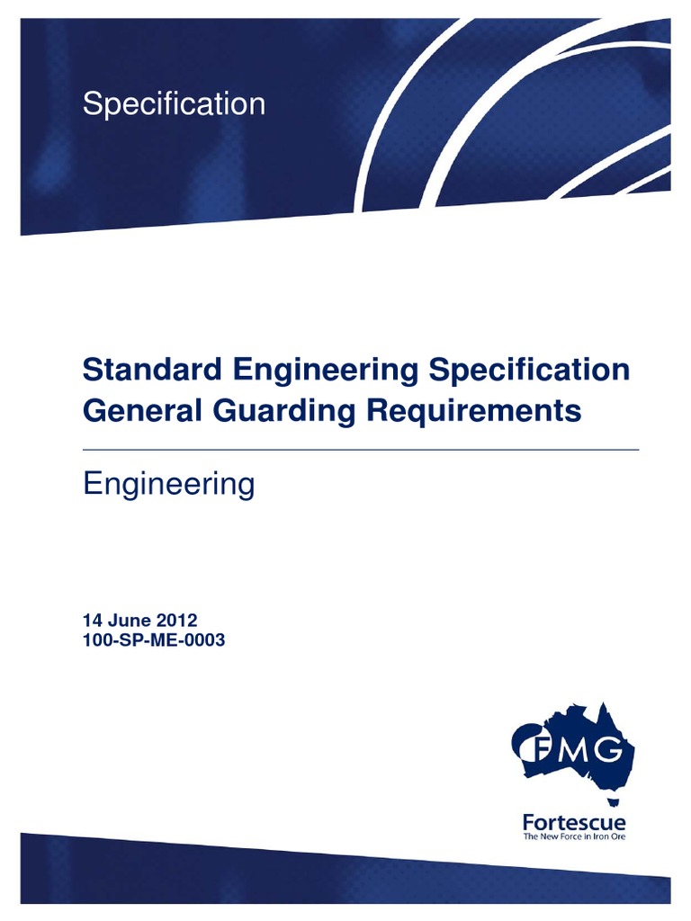 100-SP-ME-0003 Engineering Specs General Guarding Requirements | PDF ...