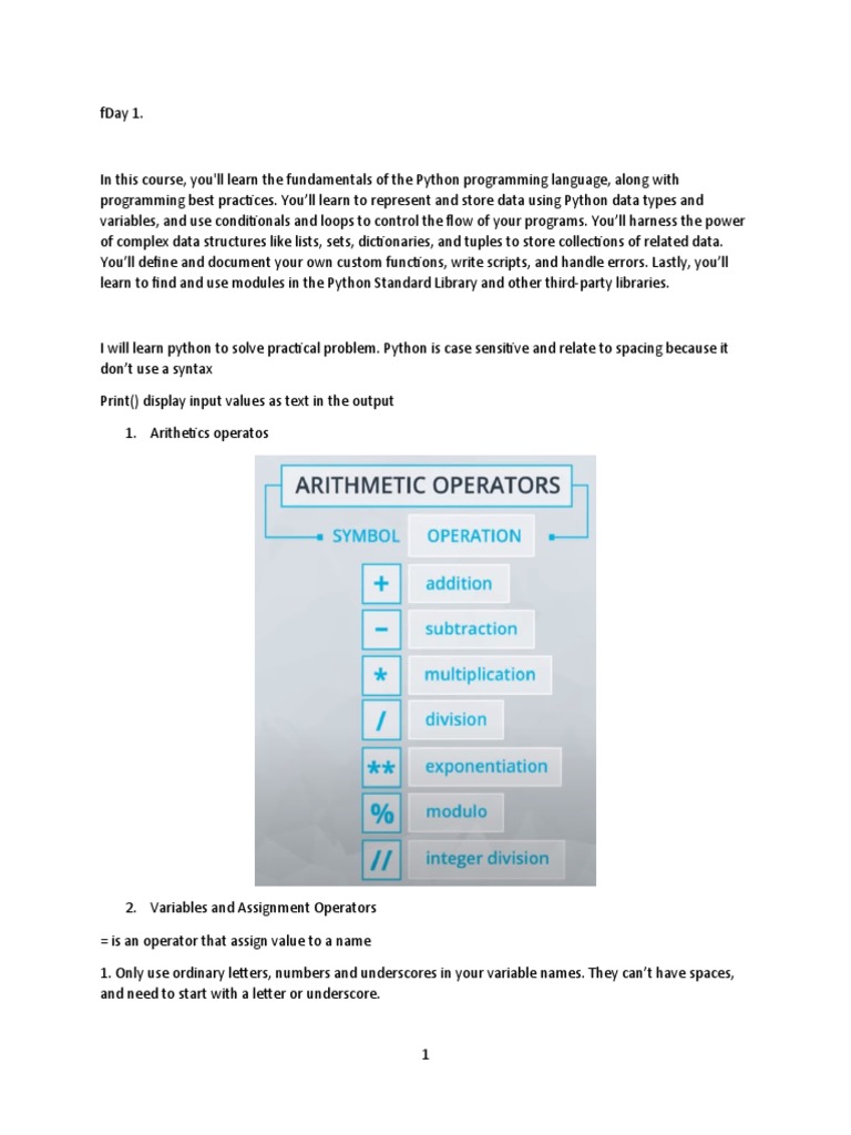 Introduction to Python Fundamentals | PDF | Control Flow | Parameter (Computer Programming)