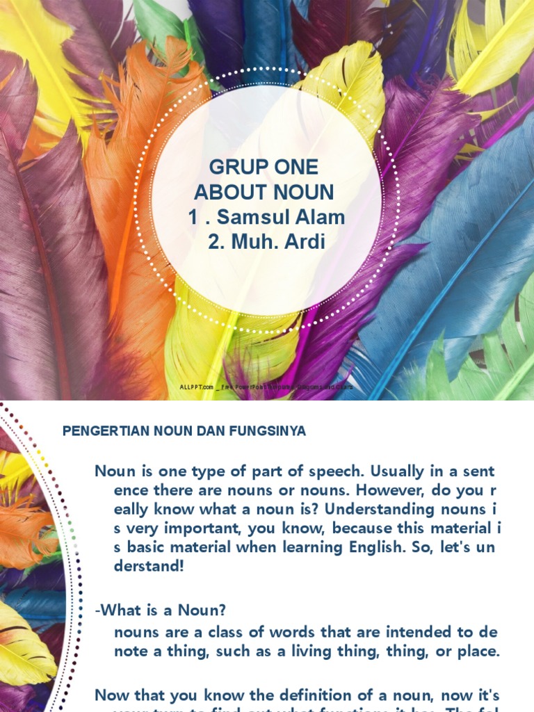 NOUN by Group One | PDF | Object (Grammar) | Verb