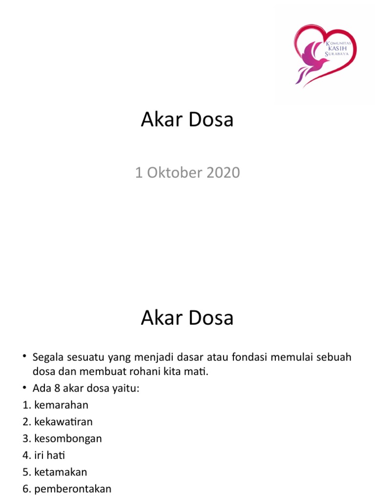 8 Akar Dosa dan Cara Mengatasinya | PDF | Karier & Perkembangan ...