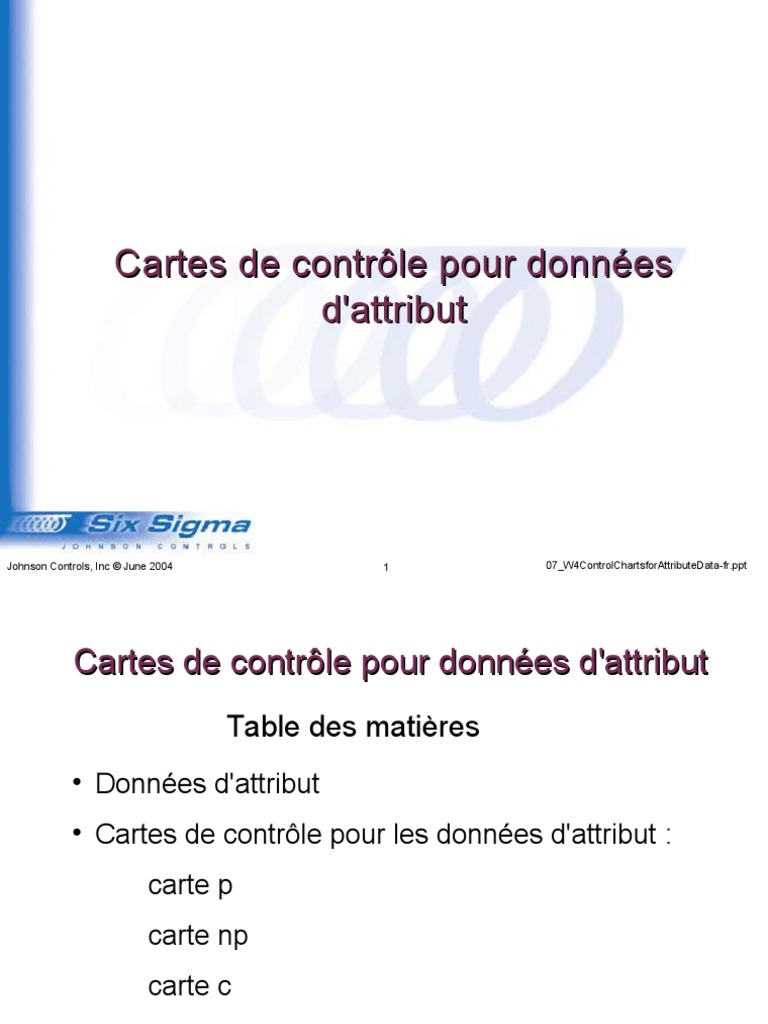 Control Charts For Attribute | PDF | Statistiques | Modélisation