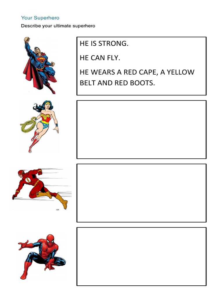 Unit 5 Describe A Superheroe