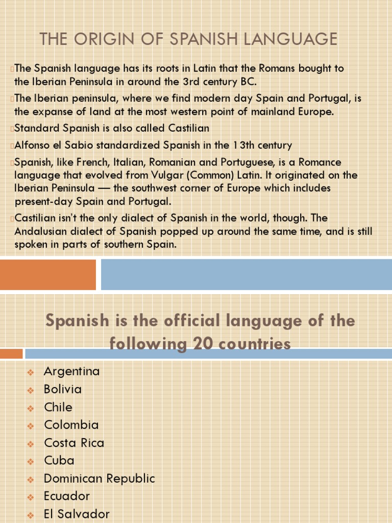 The Origins and Evolution of the Spanish Language | PDF | Spanish ...