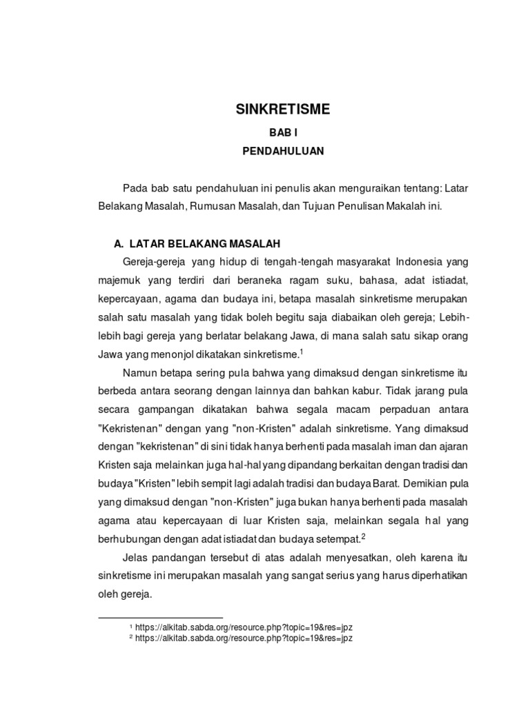 Memahami Sinkretisme dalam Kekristenan | PDF | Ilmu Sosial | Filsafat