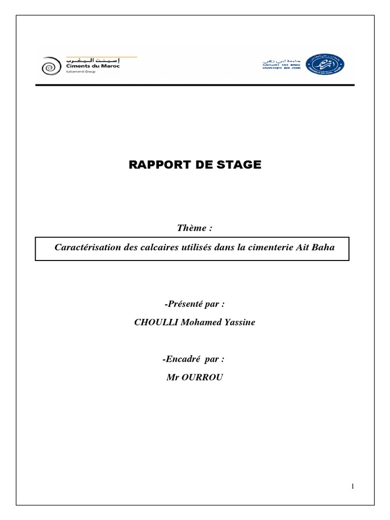 Caractérisation des Calcaires à Ait Baha | PDF | Ciment | Calcaire