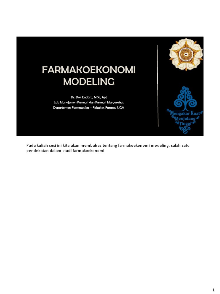Farmakoekonomi Modeling-Notes | PDF