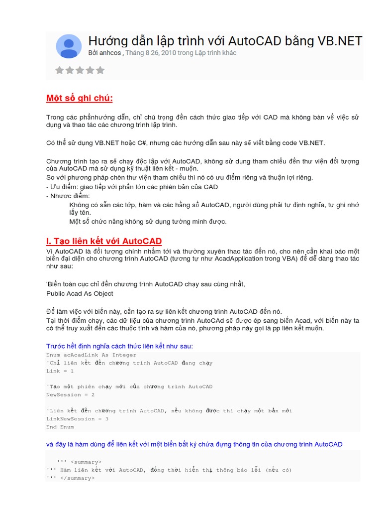 Hd Lap Trinh Voi Autocad Bang Vbnet Pdf 