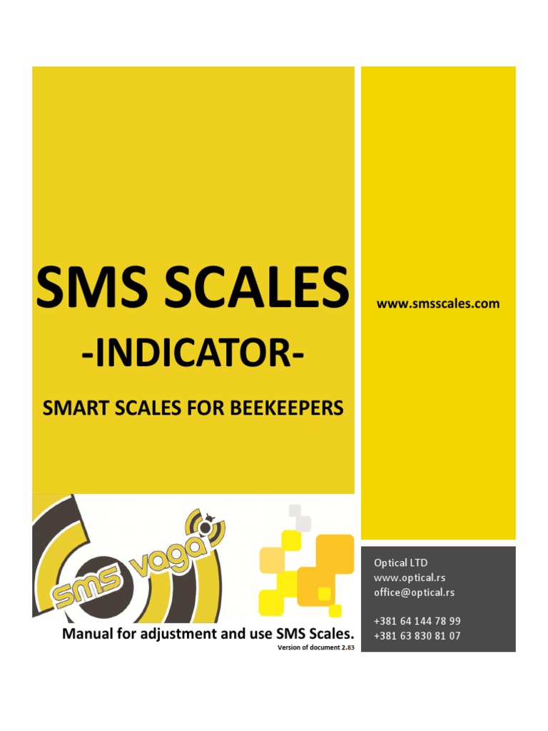 SMS Scales Manual | PDF | Weighing Scale | Battery Charger