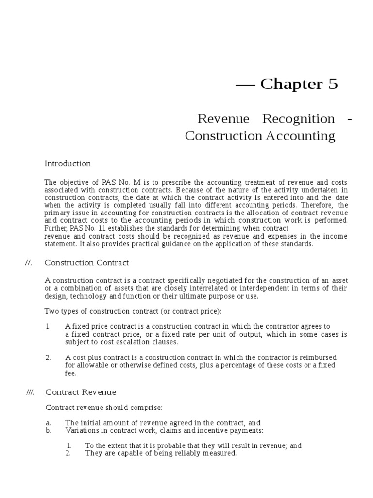 Construction Accounting Revenue Recognition | PDF | Revenue | Accounting