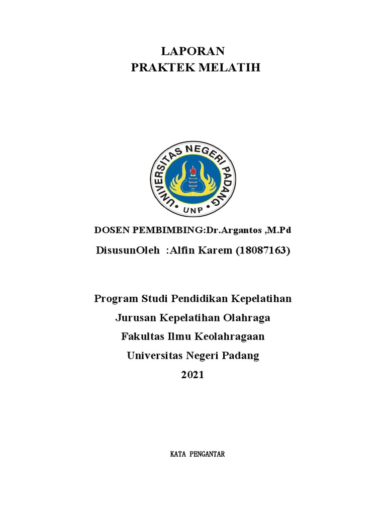Laporan Praktek Melatih Mahasiswa Olahraga | PDF