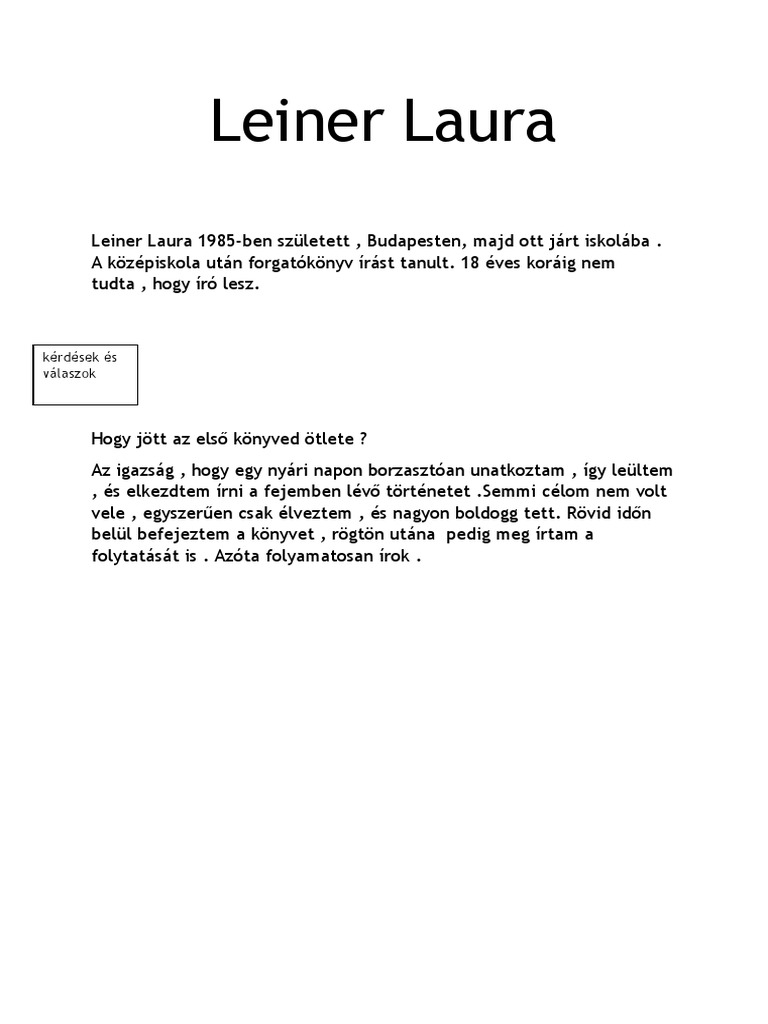 Leiner Laura | PDF