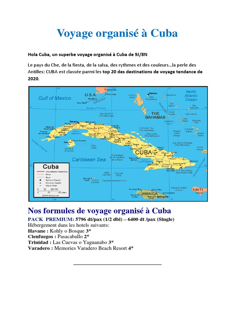 Voyage organisé de 9 jours à Cuba | PDF | La Havane | Cuba