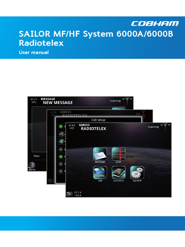 98 151795 A User Manual Sailor MF HF System 6000a 6000b Radiotelex | PDF | High Frequency ...