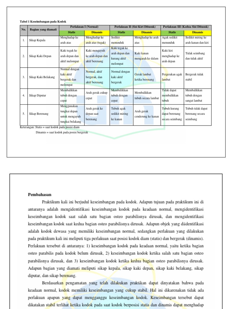 Keseimbangan Kodok dan Osteo Parabilis | PDF