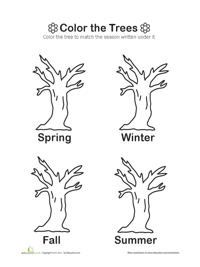 Color The Trees | PDF | Language Arts & Discipline