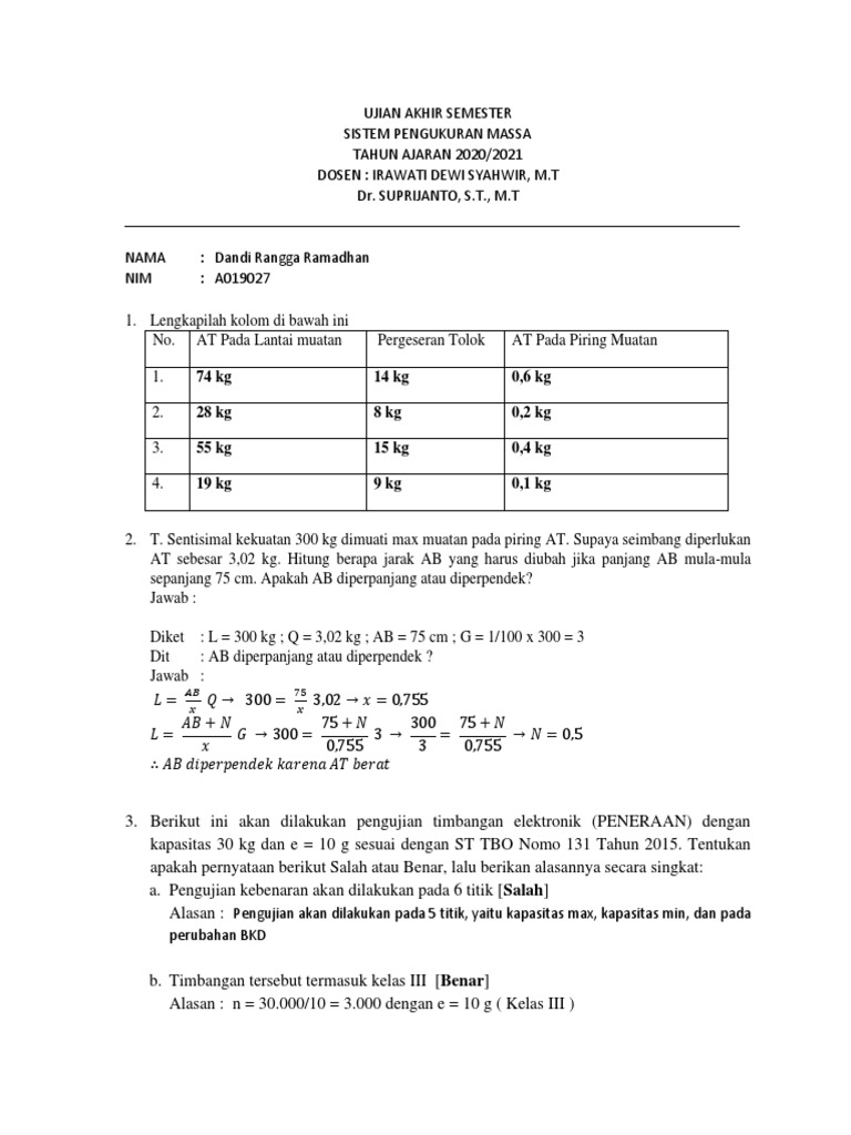 Uas SPM A019027 | PDF