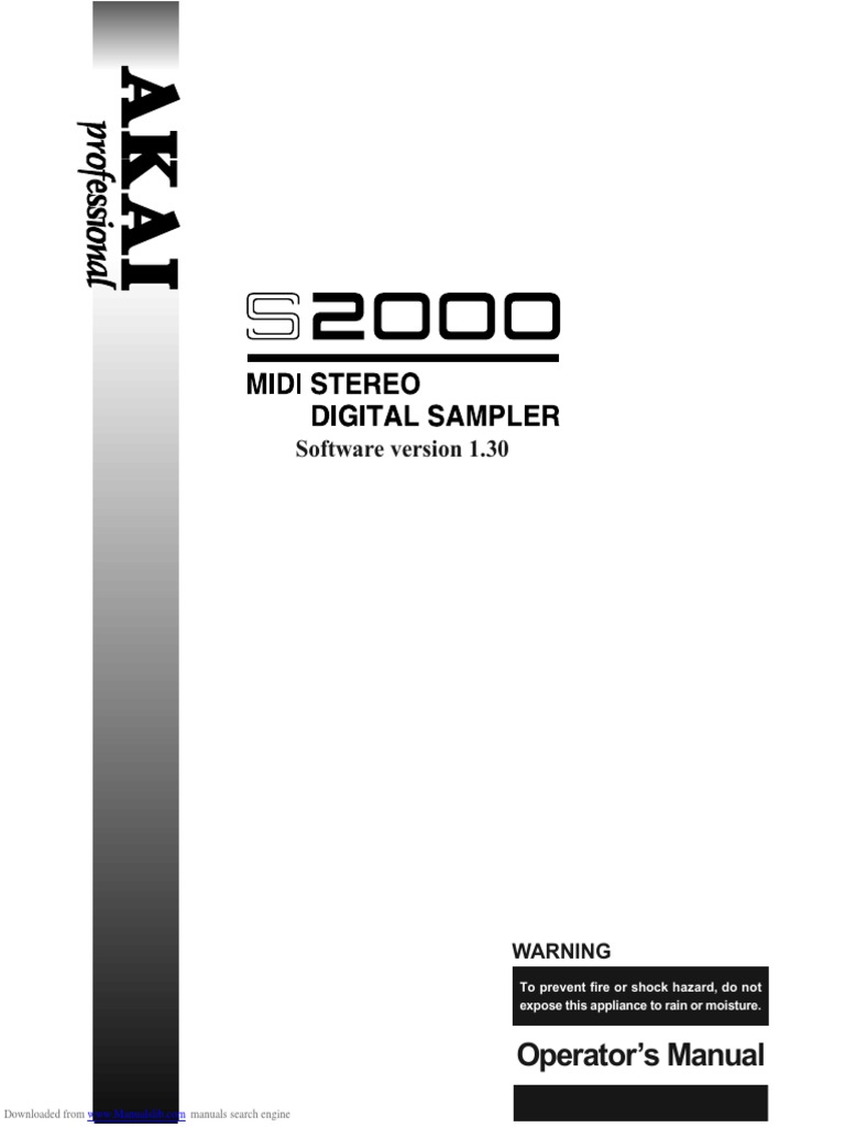 Akai s2000 - Manual | PDF