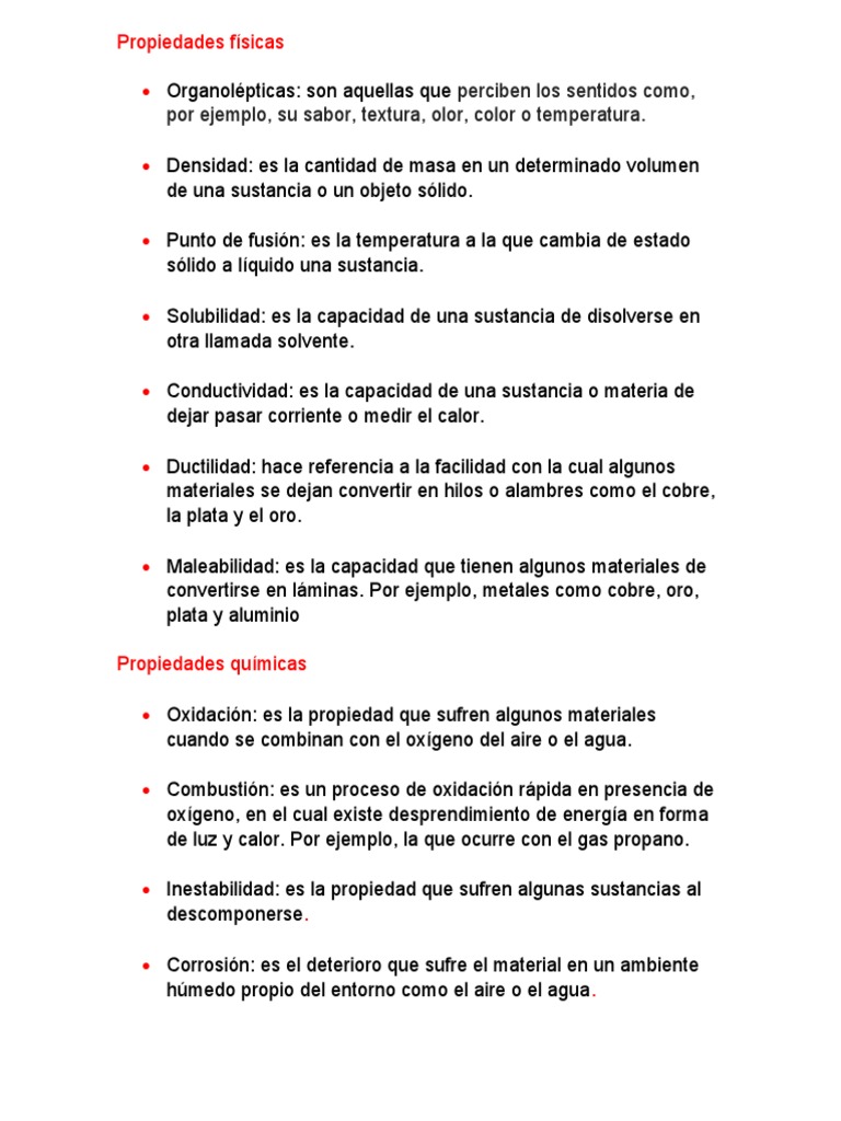 Propiedades Físicas | PDF