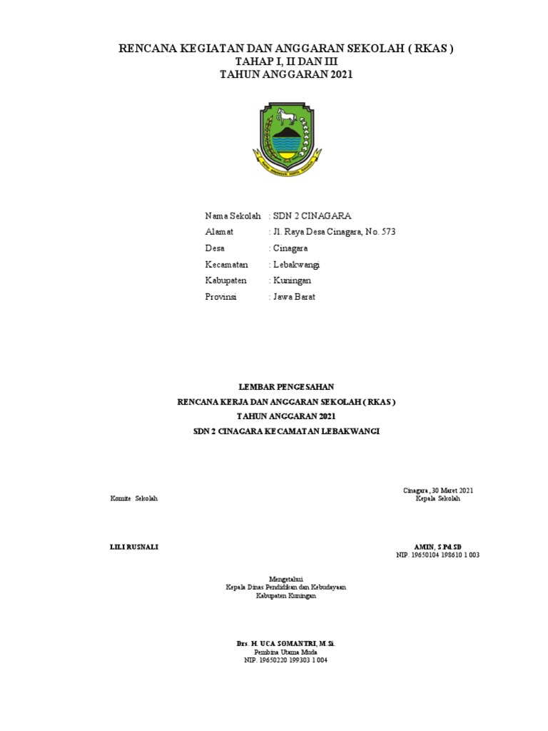 Cover Dan L.pengesahan Arkas | PDF