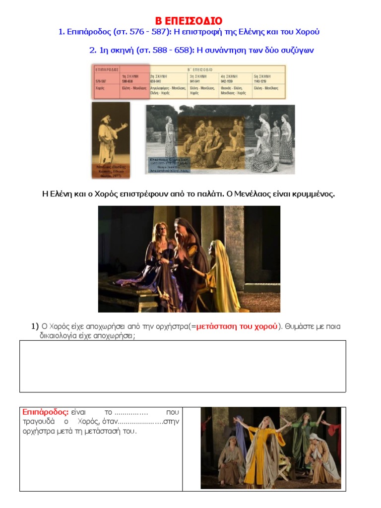 Β ΕΠΕΙΣΟΔΙΟ (ΕΠΙΠΑΡΟΔΟΣ- 1η ΣΚΗΝΗ) | PDF