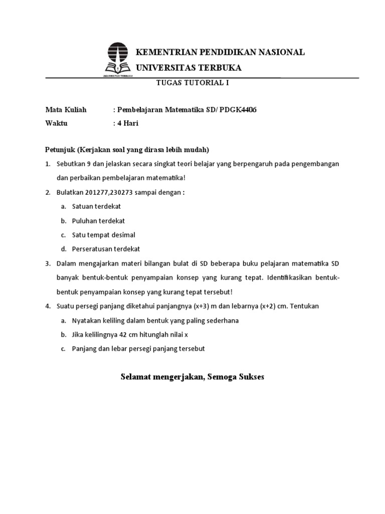 Soal Tutorial 1 | PDF