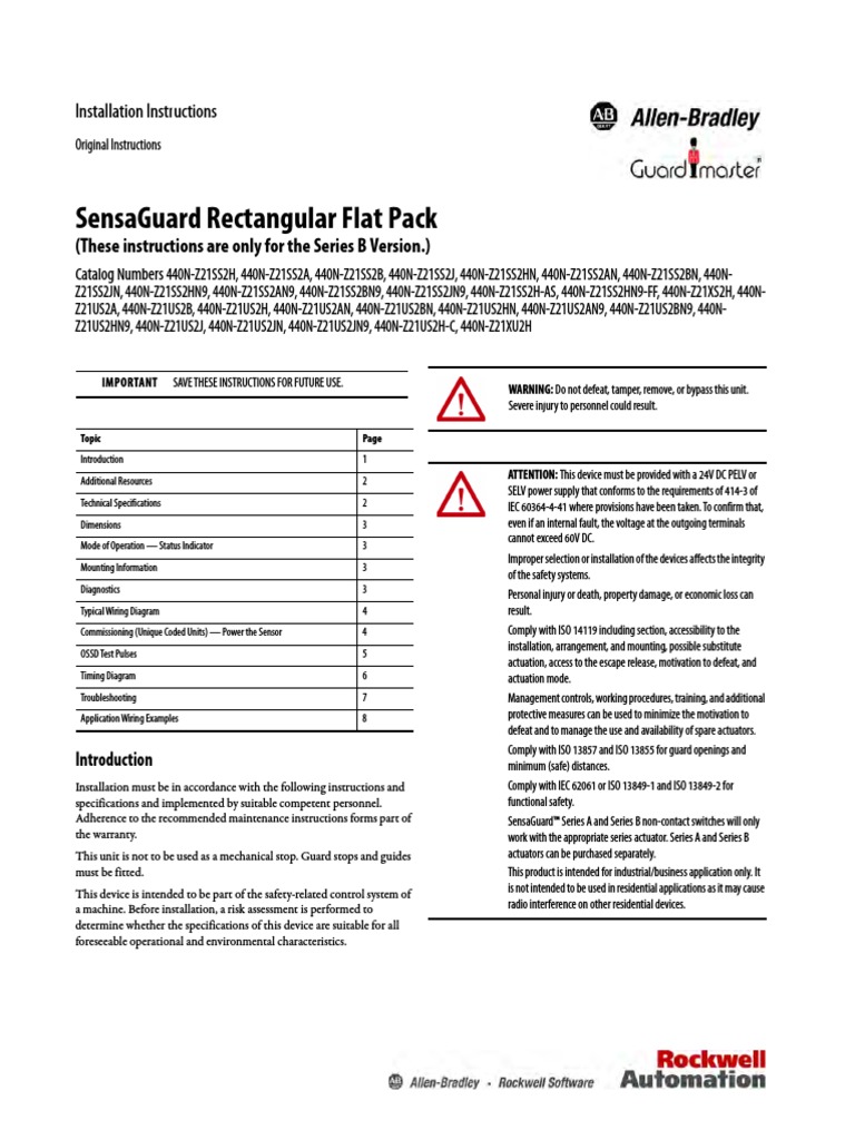 Sensaguard Rectangular Flat Pack: Installation Instructions | PDF