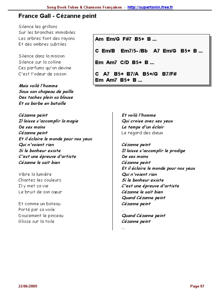 France Gall - Cézanne Peint | PDF