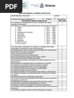 Check List para Cozinha Hospitalar | PDF