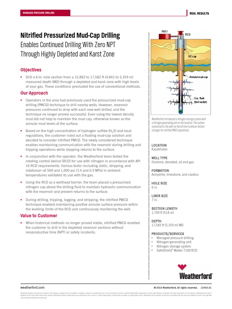 Nitrified Pressurized Mud Cap Drilling Enables Continued Drilling With ...