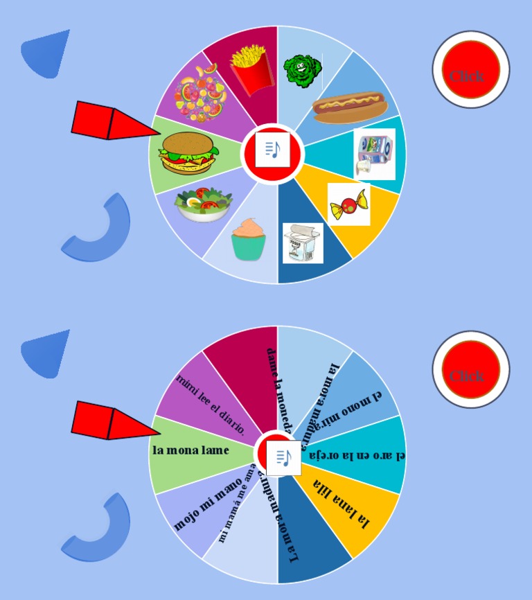 Ruleta Comida Saludable No Saludable | PDF