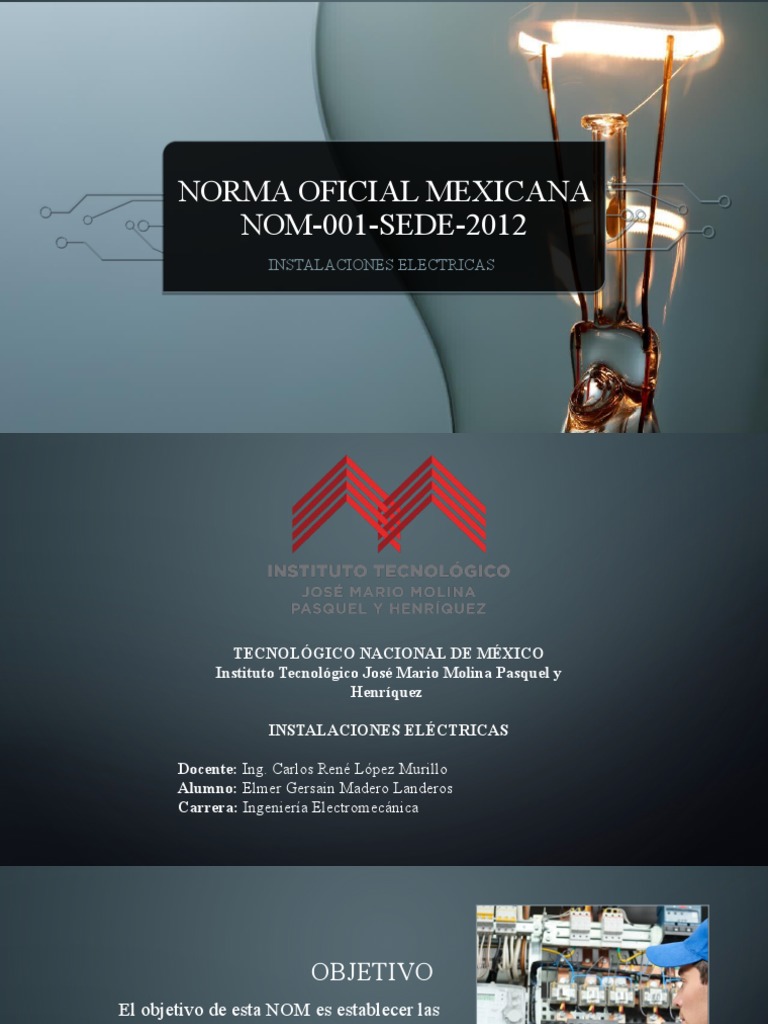 Norma Oficial Mexicana Nom-001-Sede-2012 | PDF | Red eléctrica | Electricidad
