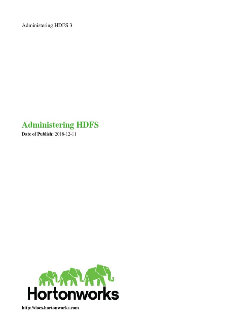 Administering Hdfs | PDF | Apache Hadoop | Computer Cluster