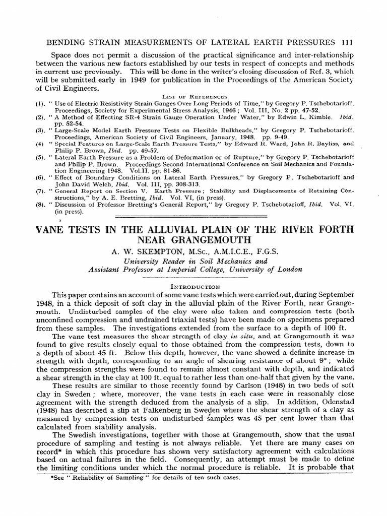 Soil Mechanics & Vane Testing | PDF | Soil Mechanics | Pressure