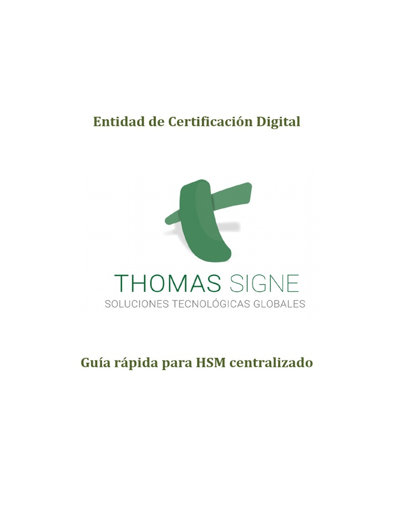 THS-CO-AC-MU-05 Guia Rapida para HSM Centralizado v1.0 | PDF ...