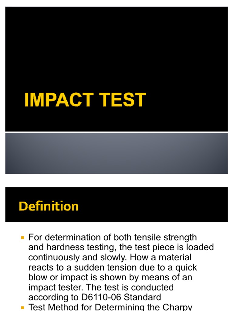 Impact Test | PDF | Building Engineering | Mechanical Engineering