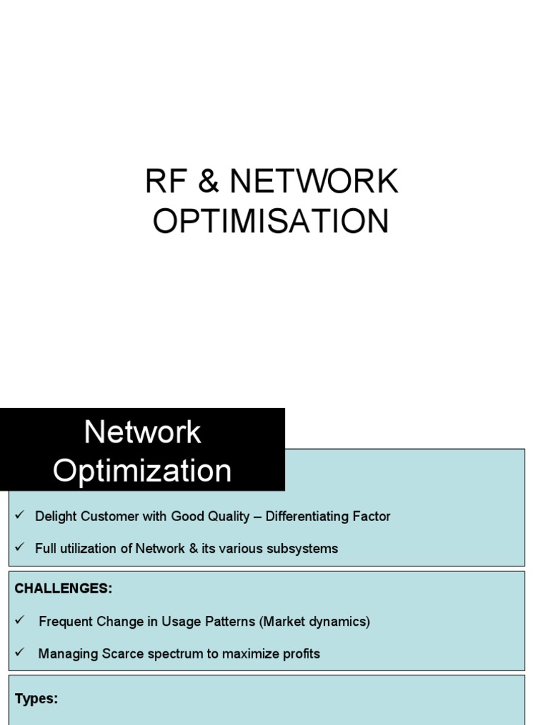 RF Cellular Optimization | PDF | Data Transmission | Radio Technology