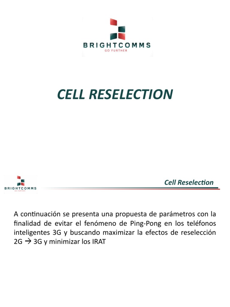 Cell Reselection Parte 1 GSM | PDF | 3 G | Gestión de recursos de radio