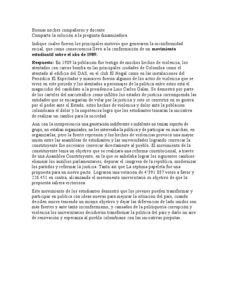 Pregunta Dinamizadora Unidad 1 Solucion | PDF | Martin Luther King hijo ... Pregunta Dinamizadora Unidad 1 Solucion | PDF | Martin Luther King hijo ...