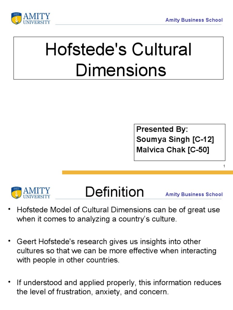 Hofstede's Model | PDF | Masculinity | Value (Ethics)