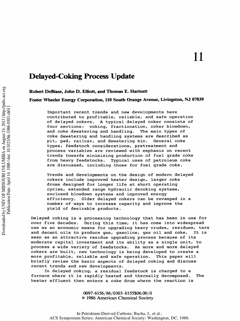 Delayed-Coking Process Update | PDF | Coke (Fuel) | Chemical Process ...