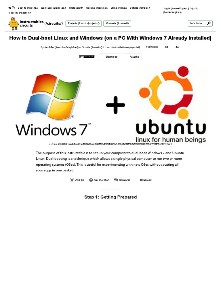 How To Dual-Boot Linux and Windows (On A PC With Windows 7 Already Installed) - 10 Steps ...
