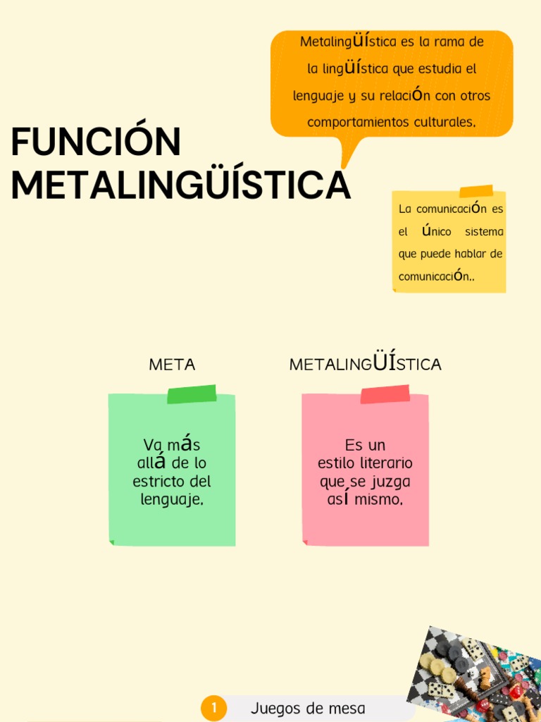 Función Metalingüística | PDF | Artes del Lenguaje y Comunicación