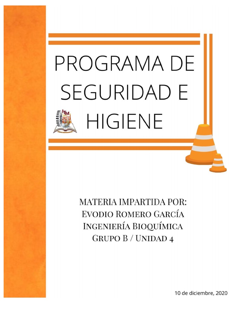 Programa de Seguridad e Higiene | PDF | Seguridad | Planificación