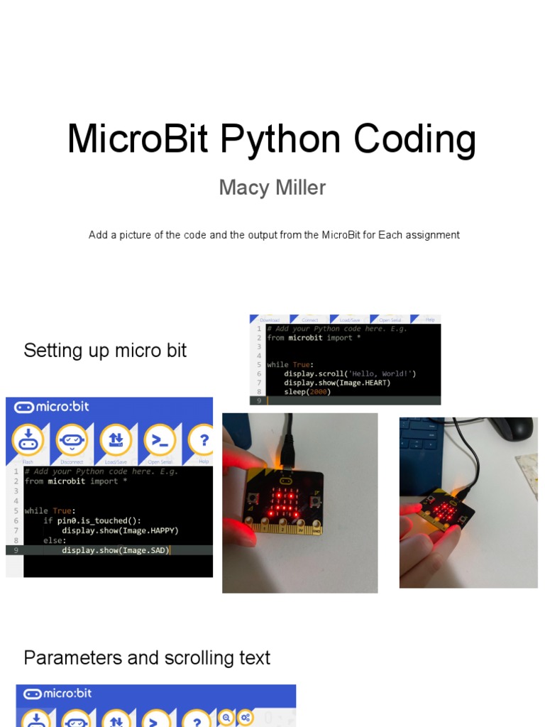 Millerm Microbit Python Coding | PDF