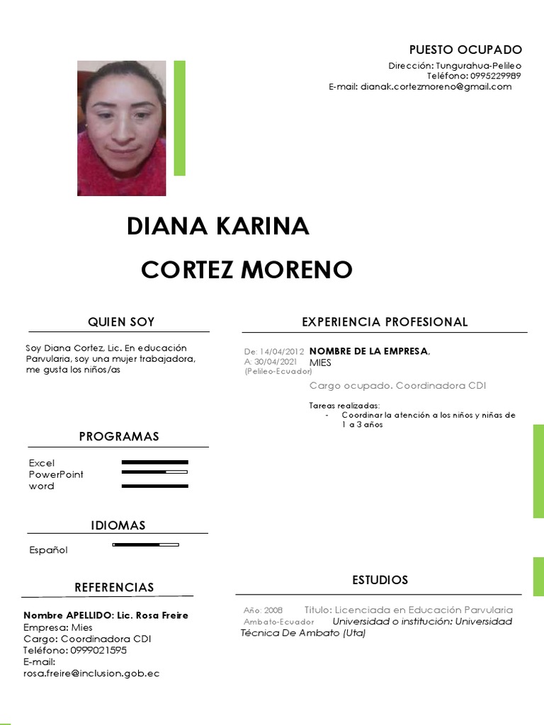Diana Curriculum Vitae | PDF