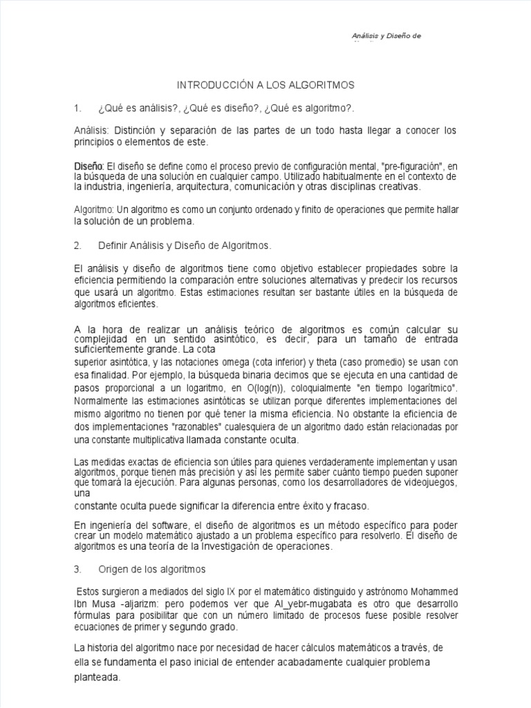 PDF Informe de Algoritmos | PDF | Lenguaje de programación | Algoritmos