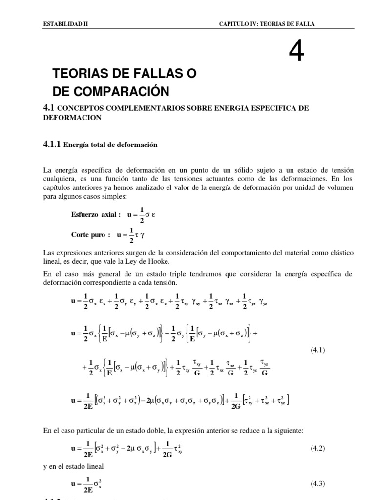 Teoria de Fallas | PDF | Mecánica de fractura | Estrés (Mecánica)