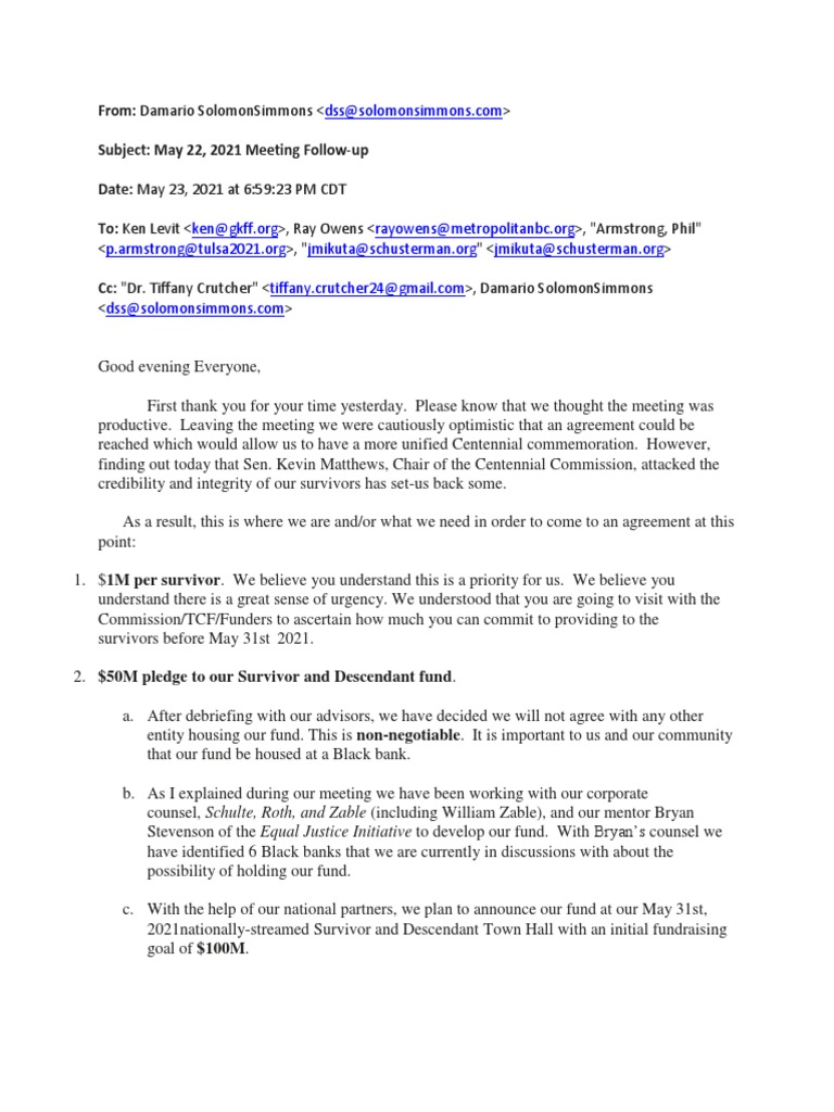 TRM Commission Survivors Request | PDF | Government | Justice