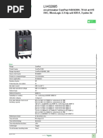 Product Data Sheet: Circuit Breaker, Compact Nsx250F, 36Ka/415Vac, 3 ...